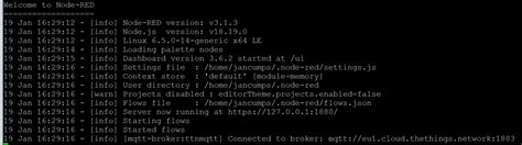 arduino mkr wan 1310 integration with node red via the things network