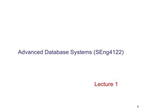What Is Advance Dbms Introduction To Adbms Pptx Databases Computer Software And Applications