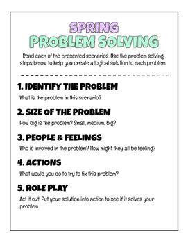 Spring Themed Problem Solving By The Sparkling SLP TPT