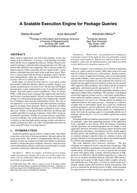 pdf a scalable execution engine for package queries