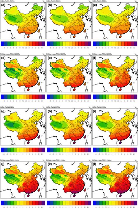 spatial comparisons between gcms and rcms in the daily maximum and