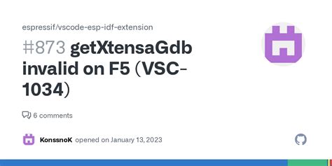 Getxtensagdb Invalid On F5 Vsc 1034 · Issue 873 · Espressifvscode