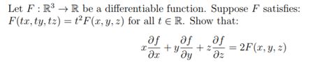 solved let f r3 → r be a differentiable function suppose
