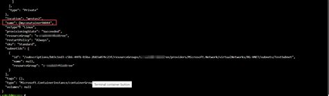 Azure Container Instances Netcfginvalidsubnet Subnet Mysubnet Is Not Valid In Virtual