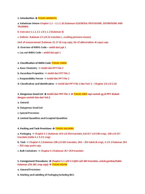 Daftar Isi Sesuai 7 Ppt Imdg Code Pdf Komputer