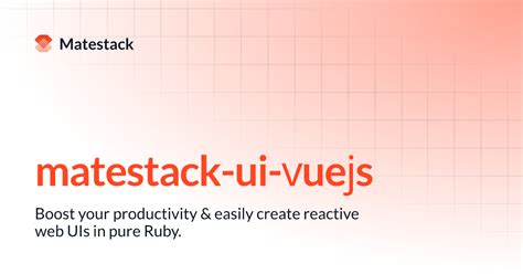 Matestack Ui Vuejs Matestack