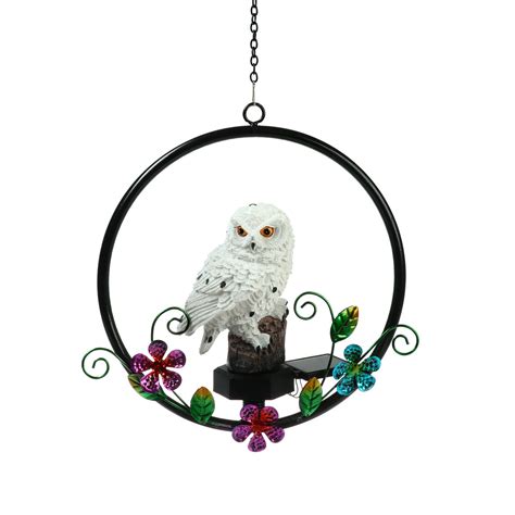 Садовый светильник «Полярная сова уличный на солнечной батарее 27 см 1 Led свечение тёплое