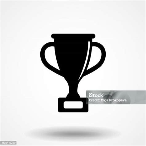 챔피언 컵 아이콘 흰색 배경에 고립입니다 벡터 일러스트입니다 Championship에 대한 스톡 벡터 아트 및 기타 이미지