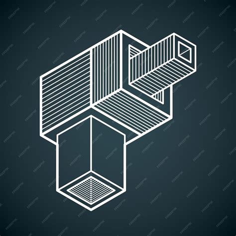Premium Vector Abstract Three Dimensional Shape Vector Design Cube