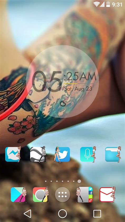 Theme For Android Theme Sexy Girl Icon HD Nova Apes Adw Theme