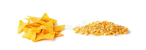 Nachos Chips Isolated Mexican Triangle Corn Chips For Nacho Tortilla