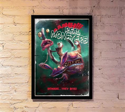 Aaahh Real Monsters A3 Poster Print Illustration Ickis Oblina