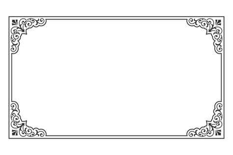 Simple Black And White School Border