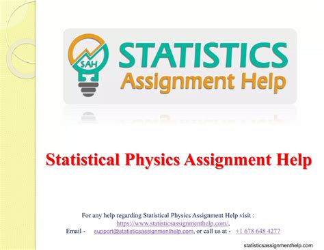 Statistical Physics Assignment Help Ppt