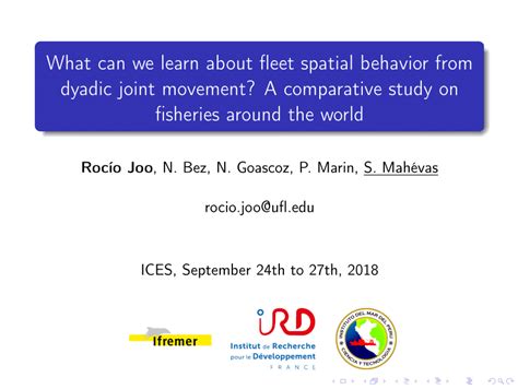Pdf What Can We Learn About Fleet Spatial Behavior From Dyadic Joint
