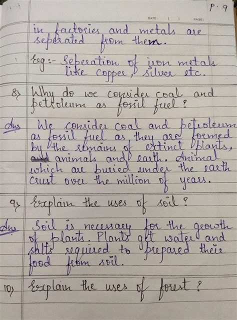 Class 5 Science Lesson No 2 Natural Resources Notes Date 23 09 2020