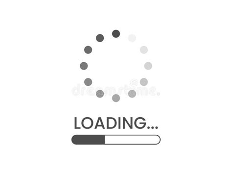 loading bar icon on white backdrop load circle and line progress