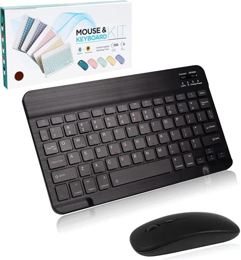 Amazon Com Bluetooth Keyboard And Mouse Combo Ultra Slim Rechargeable Portable Wireless