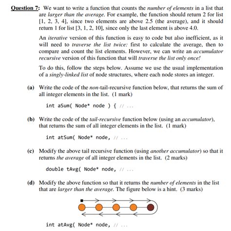 Solved Question 7 We Want To Write A Function That Counts