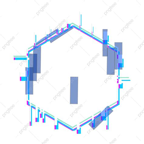 5면 글리치 테두리 디자인 틀 요약 과학 기술 Png 일러스트 및 이미지 에 대한 무료 다운로드 Pngtree