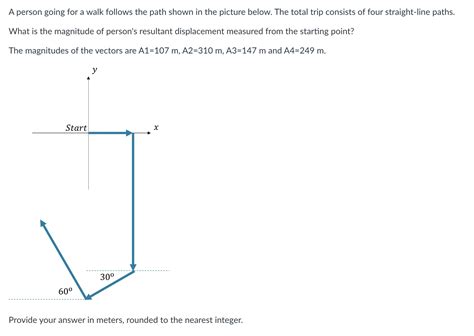 Solved A Person Going For A Walk Follows The Path Shown In Chegg