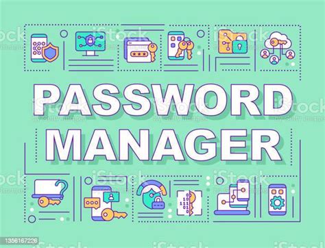 Password Manager Protecting Information Word Concepts Banner Stock