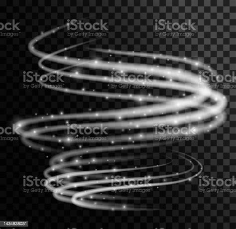 투명한 배경에 동적 소용돌이 선 하얀 소용돌이 토네이도 절연 냉각 및 냉동 효과 나선형에 대한 스톡 벡터 아트 및 기타 이미지 나선형 반짝이 번쩍이는 Istock