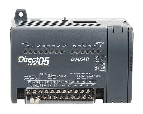 DirectLOGIC PLC 8 Pt In 6 Pt Out Serial Ports Programmable Logic Controller PN D0 05AR