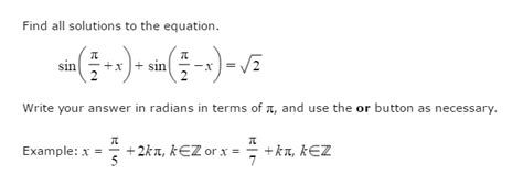 Solved Find All Solutions To The Equation Sin Pi X Chegg Com