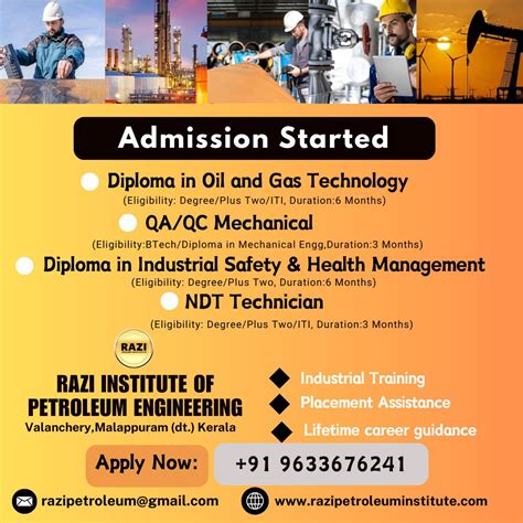 Mohammed Koya Thangal On Linkedin അഡ്മിഷൻ ആരംഭിച്ചു പെട്രോളിയം Oil