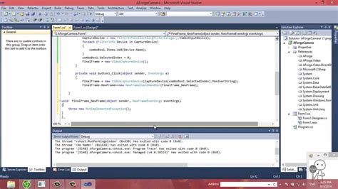 C Camera And Capture Frame Using Aforge Library Part1 Youtube
