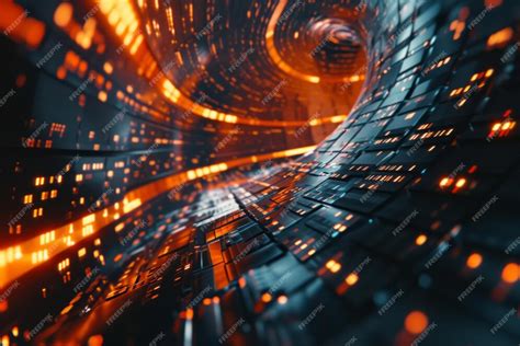 Futuristic Big Data Visualization Dynamic Musical Streams Abstract Background Premium Ai