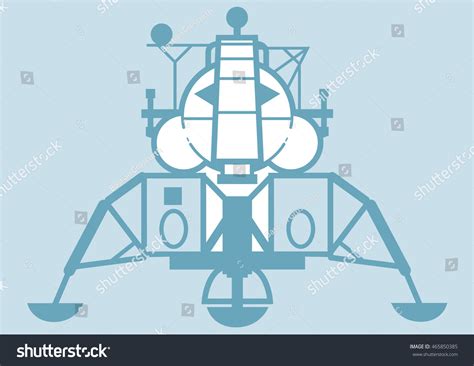 Vector Illustration Space Capsule Apollo Eleven Stock Vector Royalty Free 465850385 Shutterstock