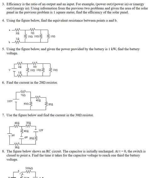 Solved Efficiency Is The Ratio Of An Output And An Input Chegg