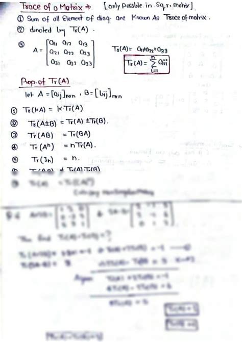 solution matrices full chapter in detail very easy handwritten notes