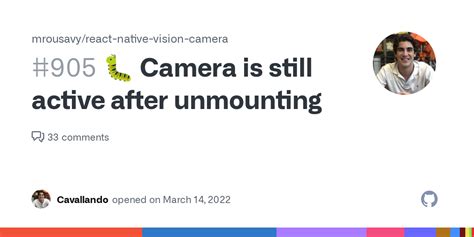 Camera Is Still Active After Unmounting Issue Mrousavy React Native Vision Camera