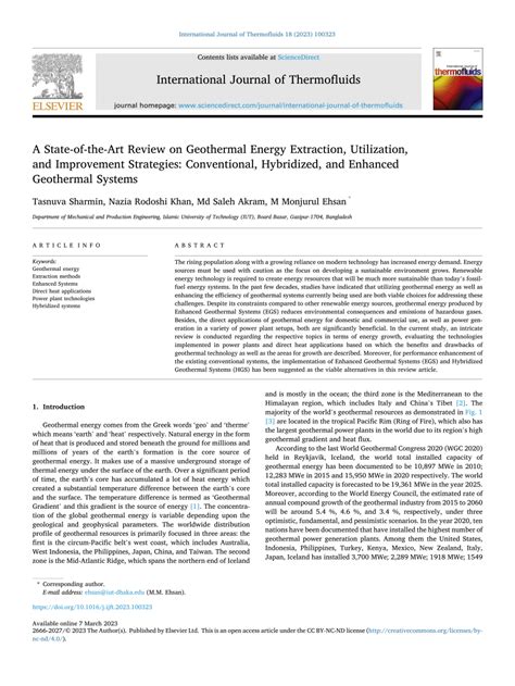 Pdf A State Of The Art Review On Geothermal Energy Extraction