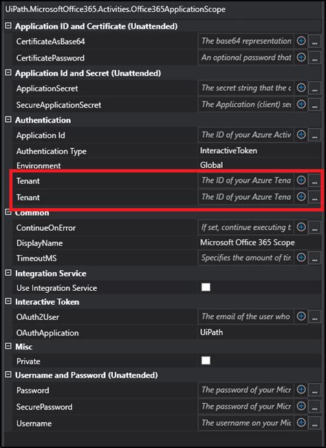Bug Microsoft Office 365 Scope Missing Services Parameter