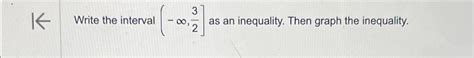 Solved Write The Interval As An Inequality Then Chegg