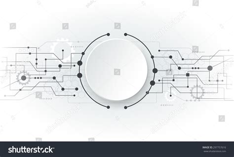 Vector Illustration Abstract Futuristic Circuit Board Stock Vector Royalty Free 297757616
