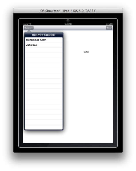 implementing uisplitviewcontroller with storyboards