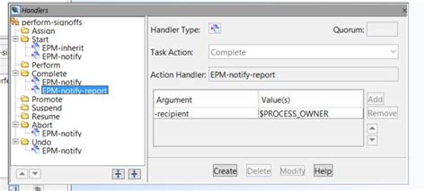 help with handler epm notify report
