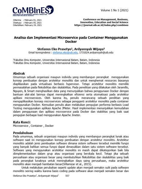 Analisa Dan Implementasi Microservice Pada Container Menggunakan Docker
