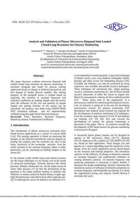 Pdf Analysis And Validation Of Planar Microwave Diagonal Stub Loaded