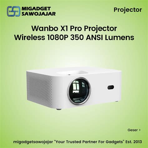 Jual Wanbo X1 Pro Projector Proyektor Wireless 1080P 350 ANSI Lumens ...