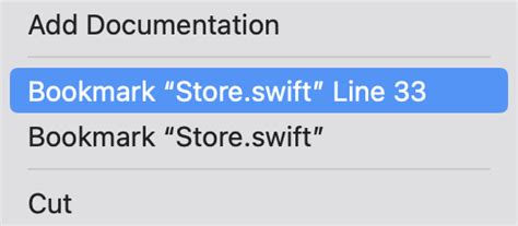 Xcode Bookmarks