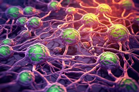 Science And Medicine Abstraction With Neurons Transmitting Synapse