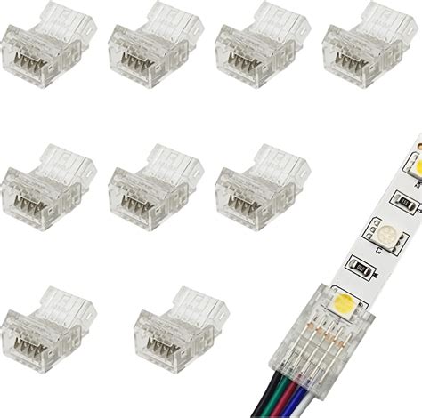 Biantie La 10mm 5 Pin Led Strip Connector Solderless Quick Connect