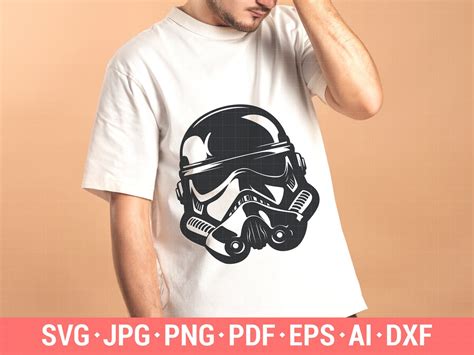 Stormtrooper Svg Png Helmet Star Wars Silhouette Digital Etsy Canada
