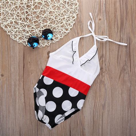 Слитные костюмы в крупный горошек для девочек купальный костюм бикини одежда для купания
